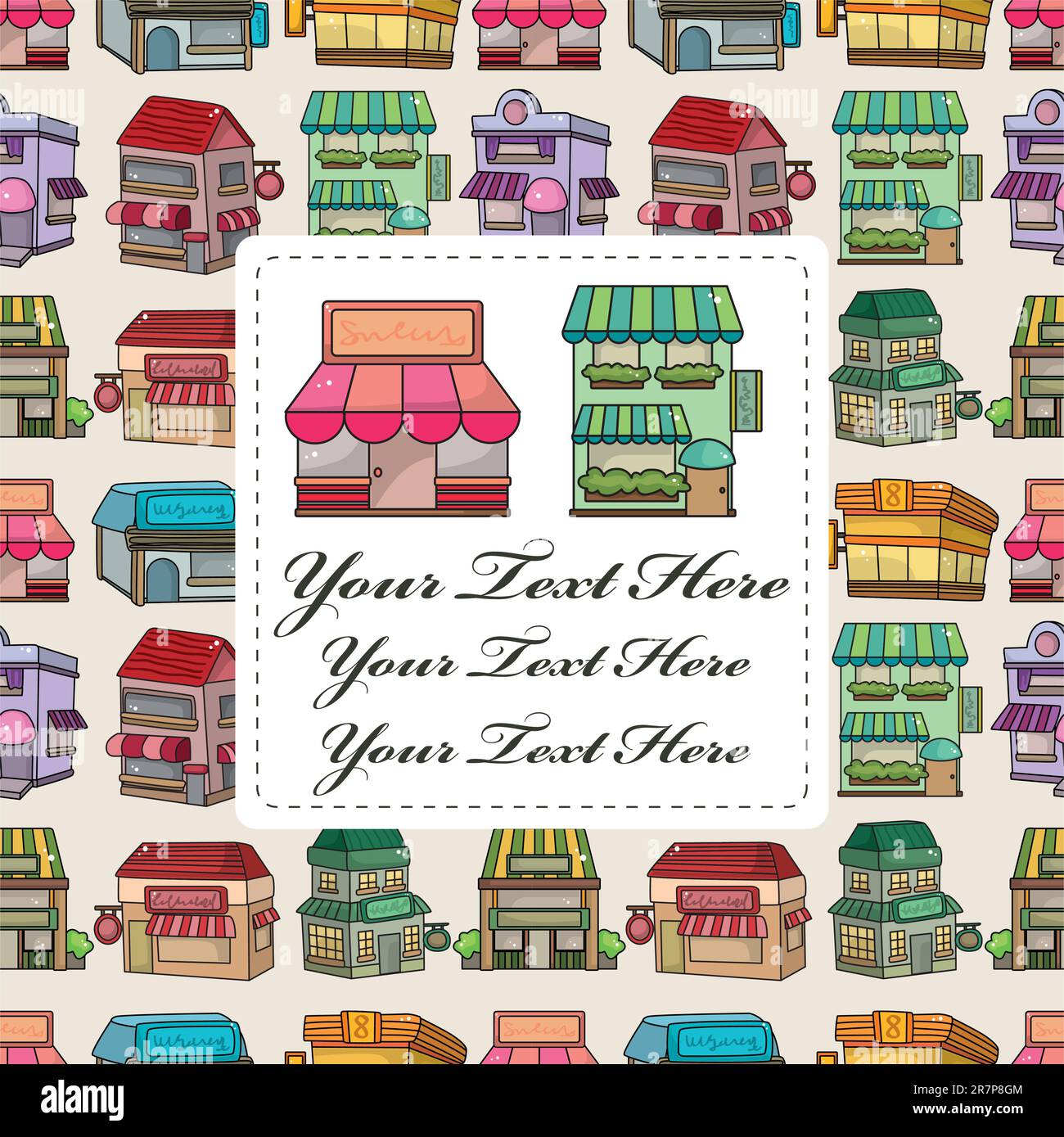 cartoon shop/house card Stock Vector Image & Art - Alamy