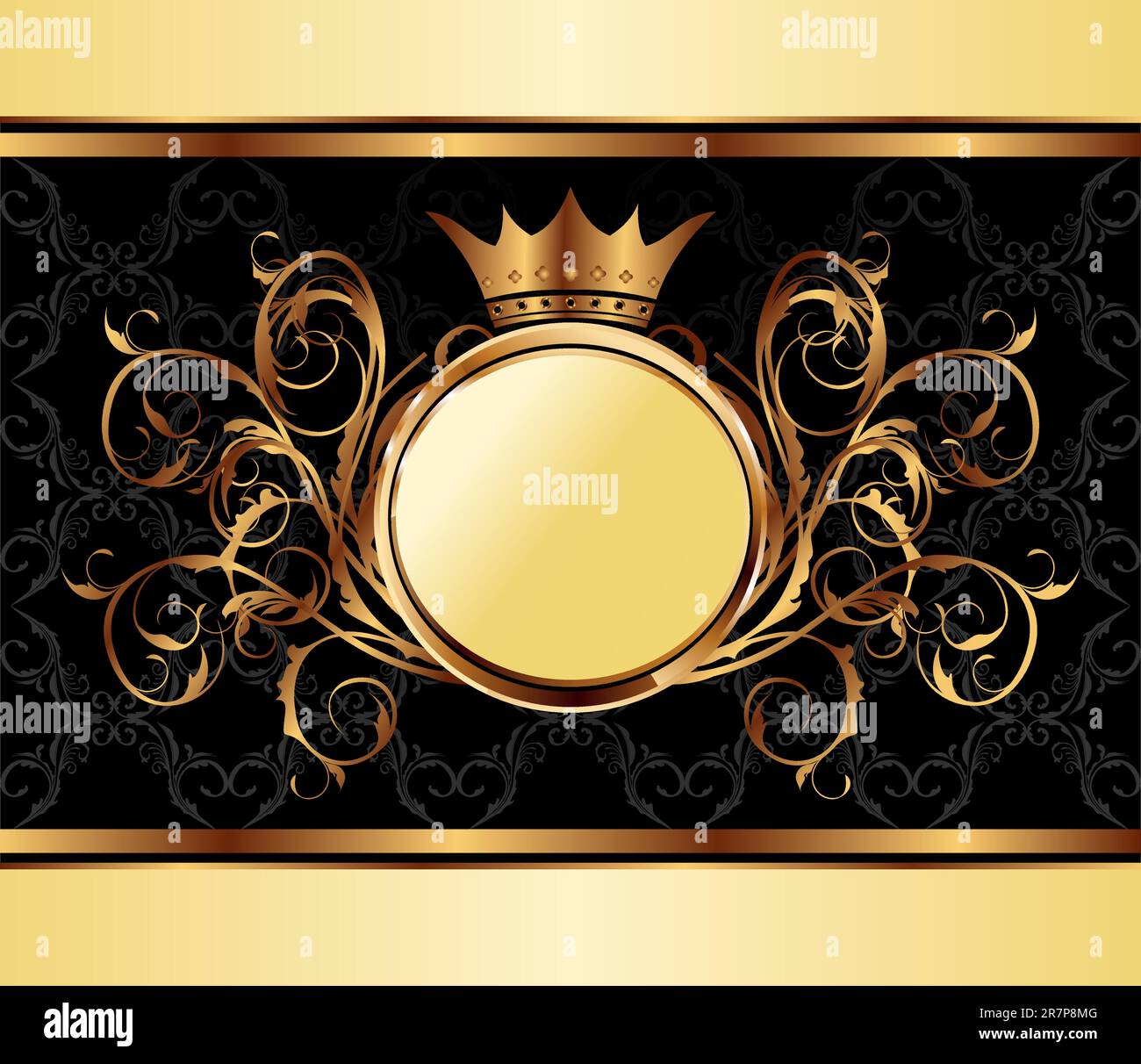 Gold invitation frame packing elegant hi-res stock photography and ...