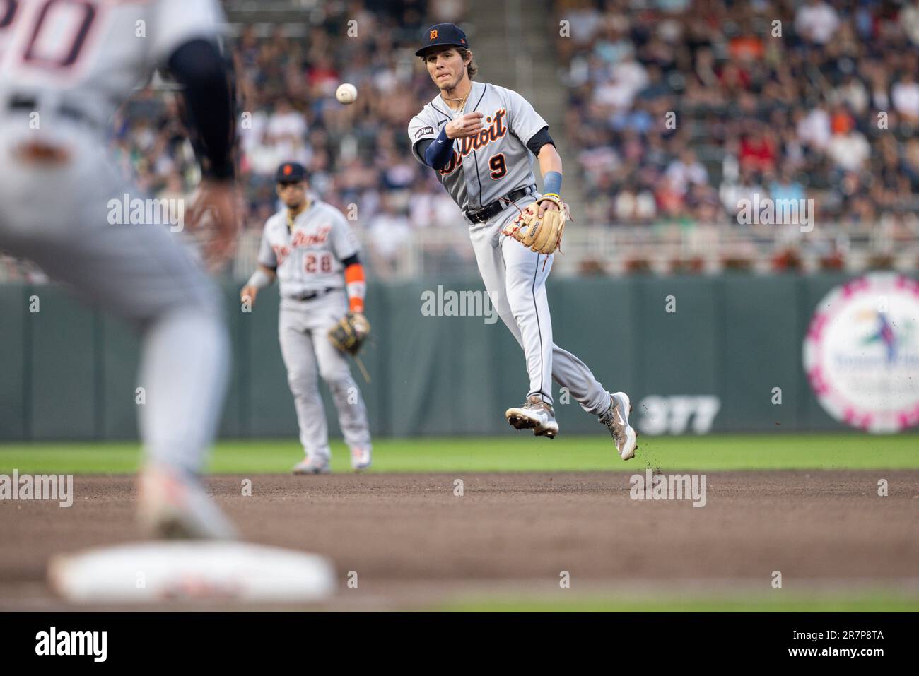 MINNEAPOLIS, MN - JUNE 16: Detroit Tigers second baseman Nick Maton (9 ...