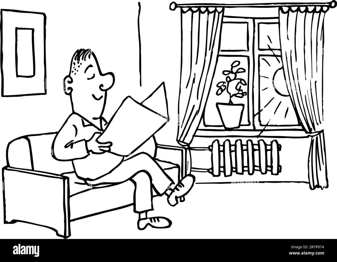 Person at home reading Cut Out Stock Images & Pictures - Alamy