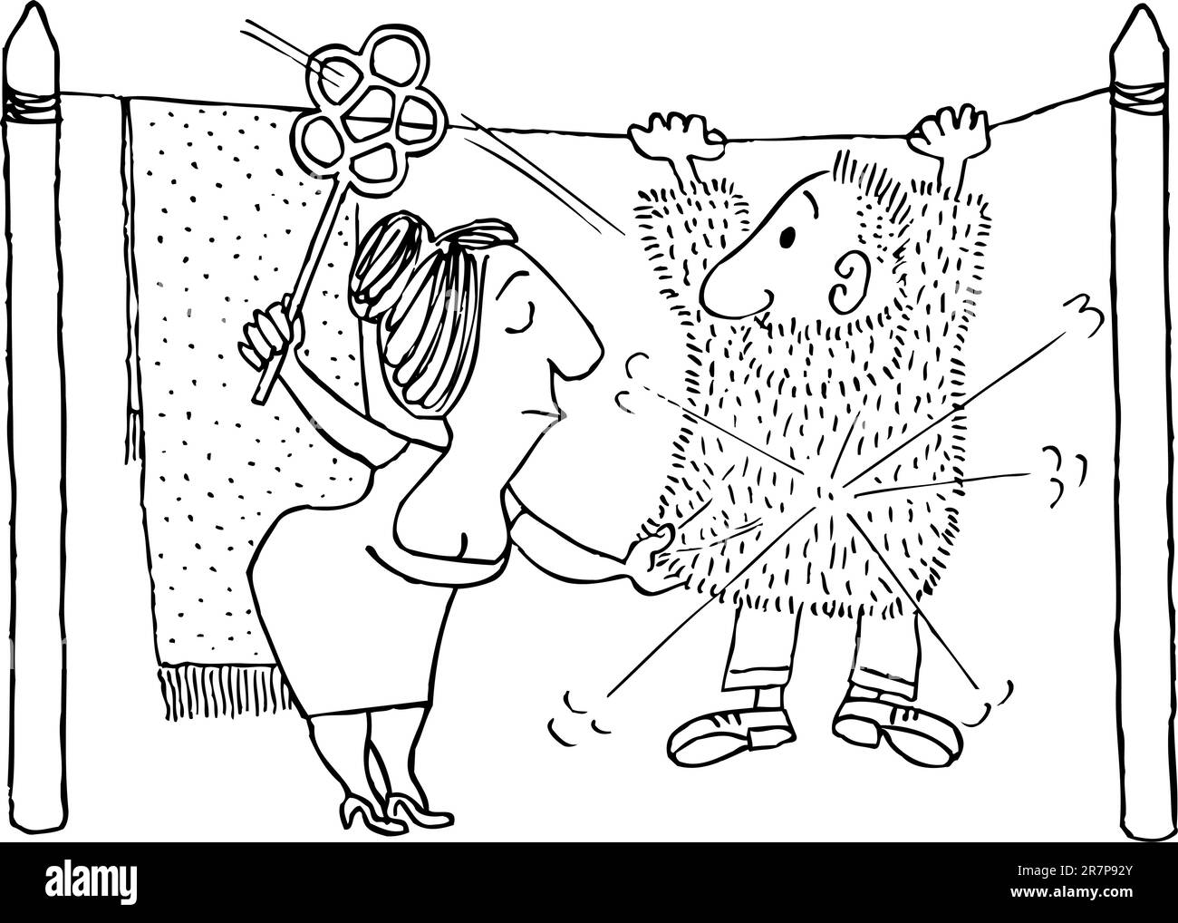 Female beater Stock Vector Images - Alamy