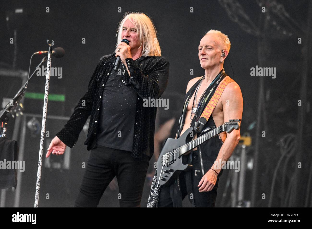 Clisson, France. 16th June, 2023. Def Leppard performing live on stage ...