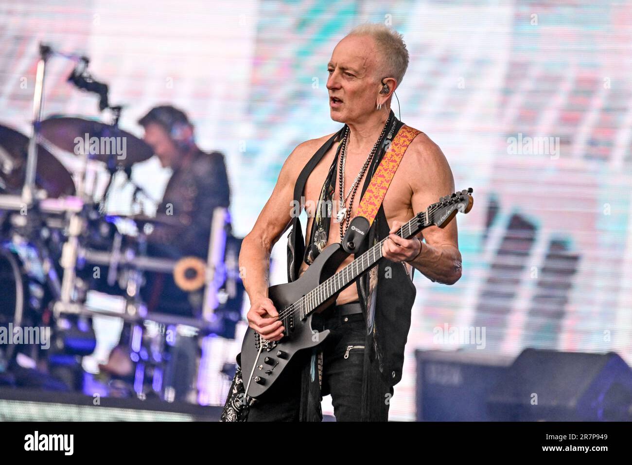Clisson, France. 16th June, 2023. Def Leppard performing live on stage ...