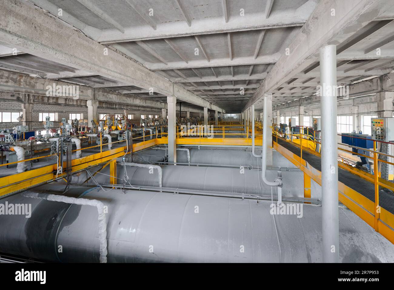 Autoclave workshop at plant for production of silica blocks Stock Photo ...