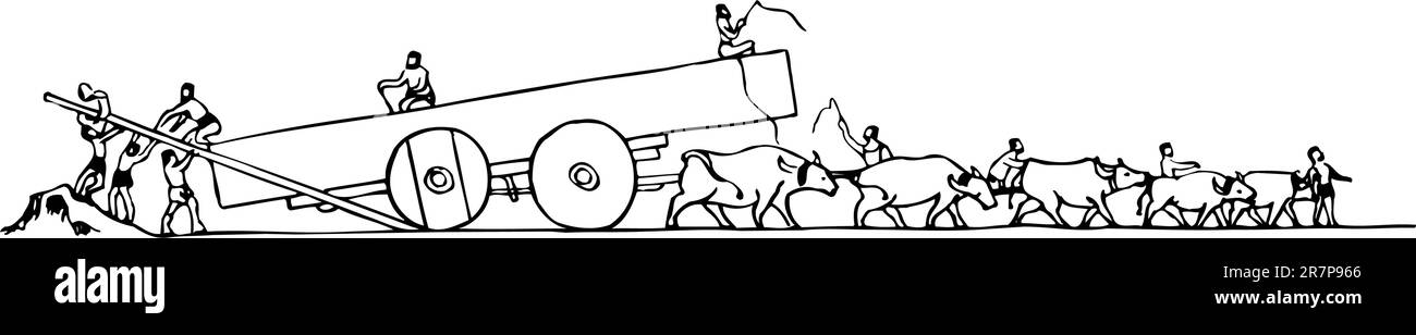 Building the pyramids Black and White Stock Photos & Images - Alamy