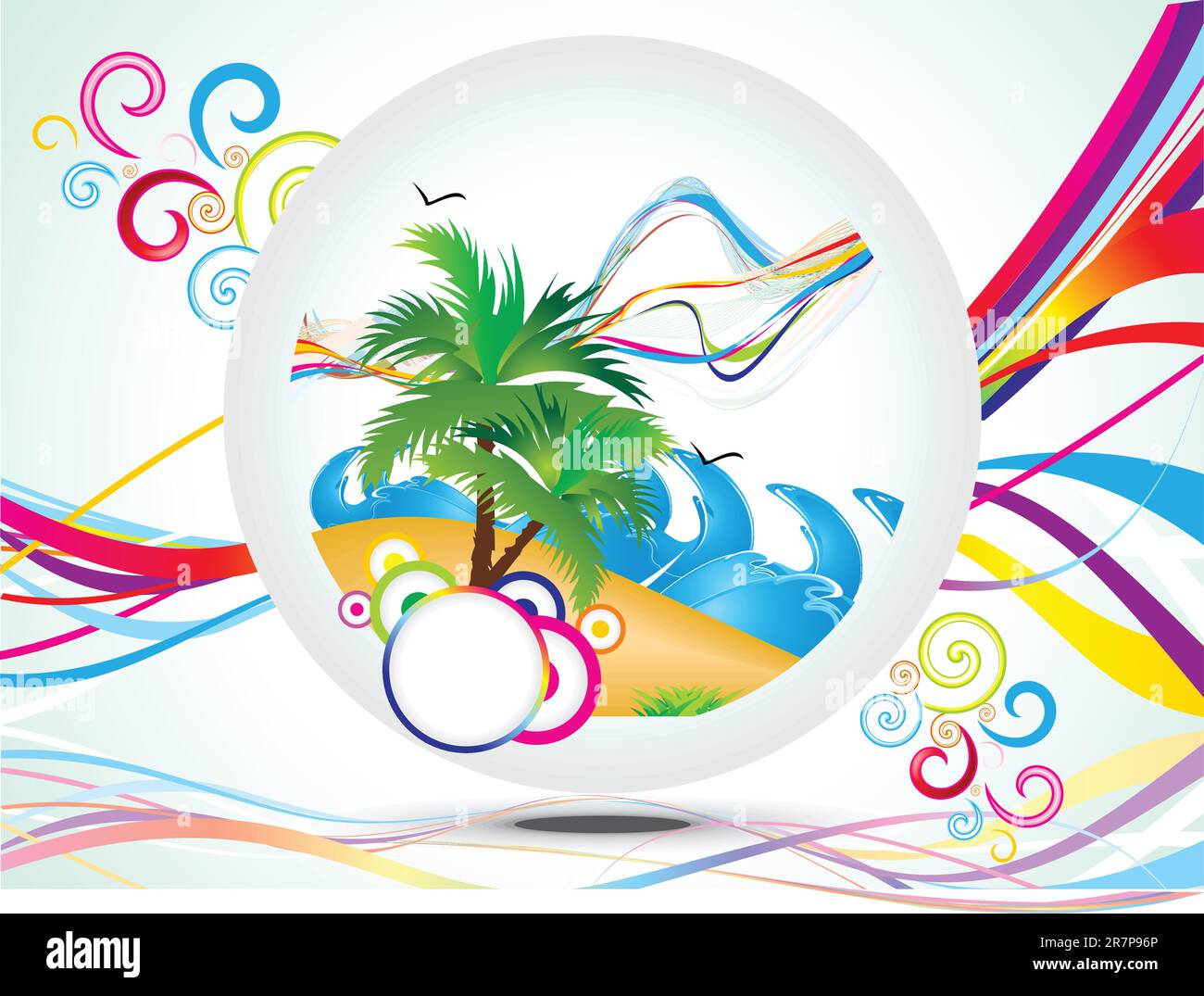 abstract rainbow summer holiday background vector illustration Stock ...