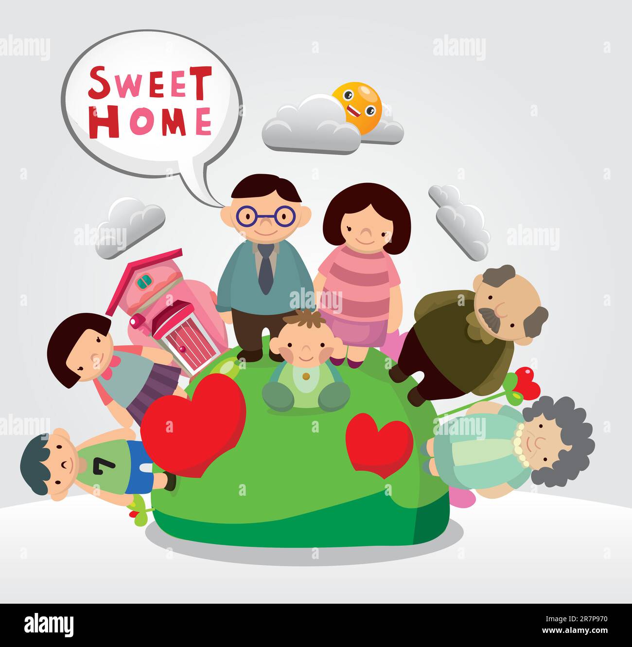 Family families babies Stock Vector Images - Alamy