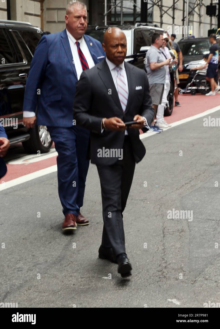 NEW YORK, NY- June 16: New York City Mayor Eric Adams, along with ...