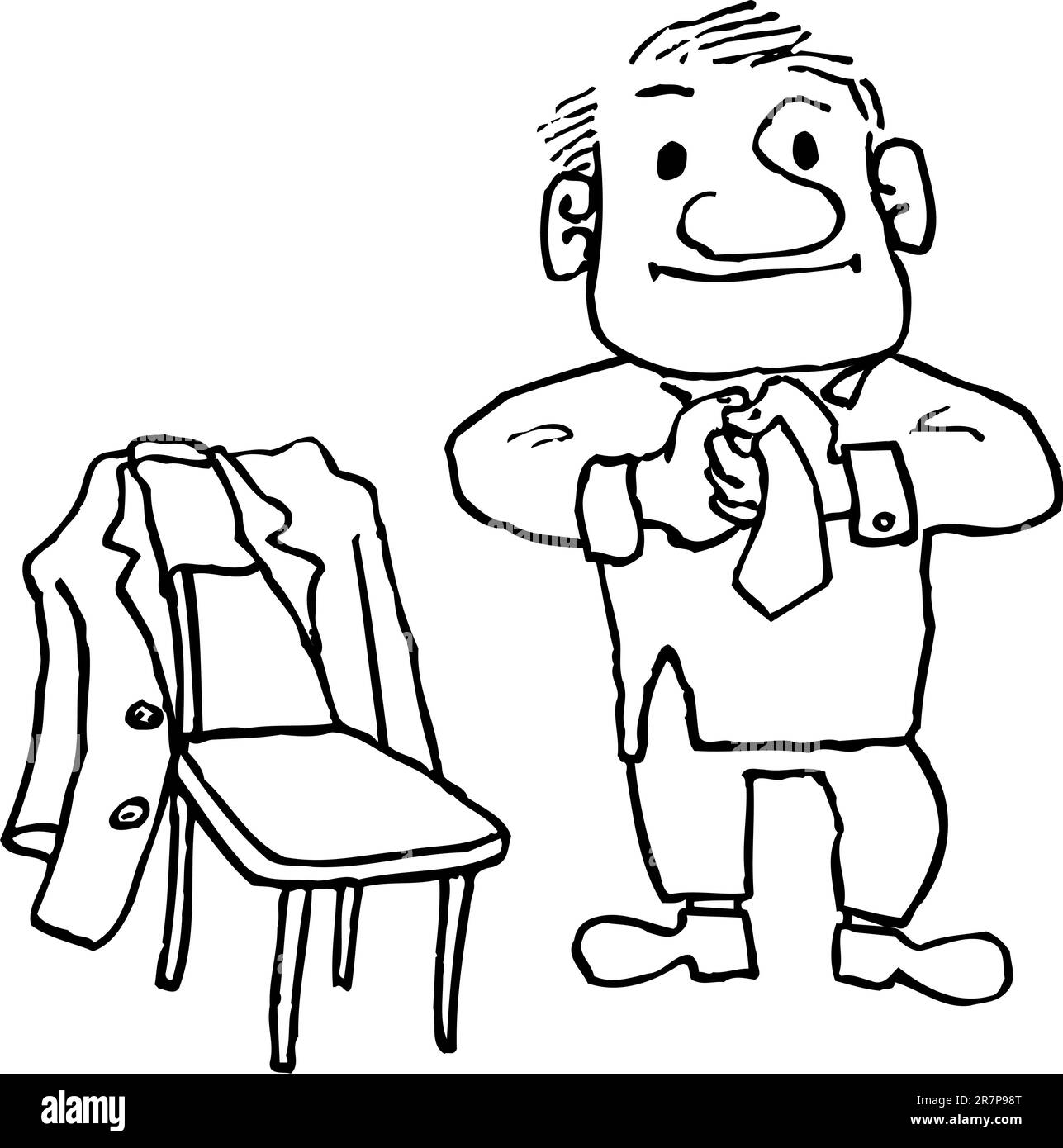 Dressing tie Stock Vector Images - Alamy