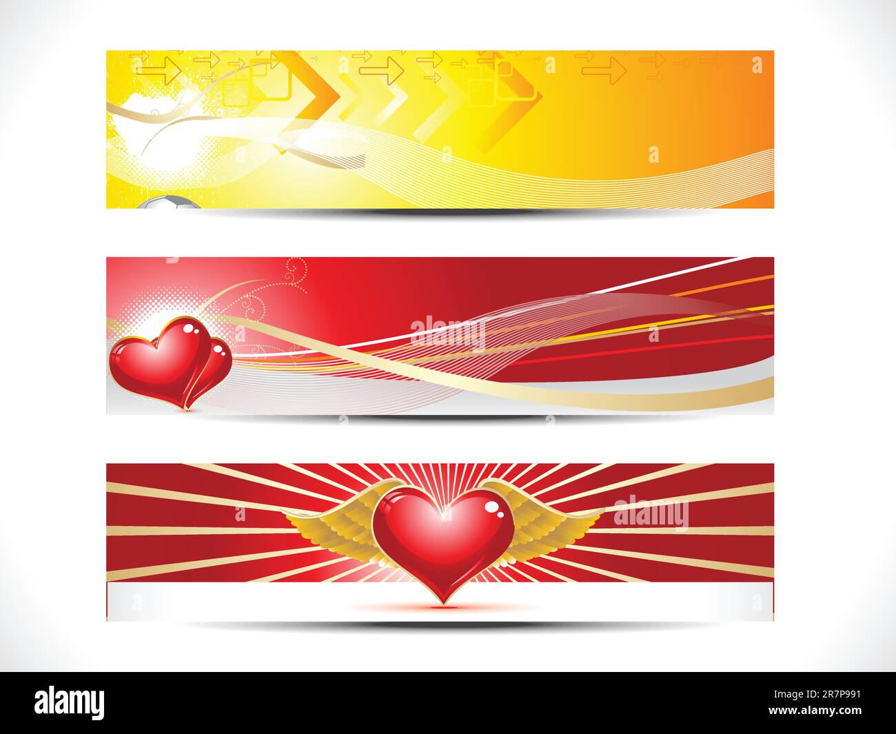 abstract colorful glossy web banners vector illustration Stock Vector ...