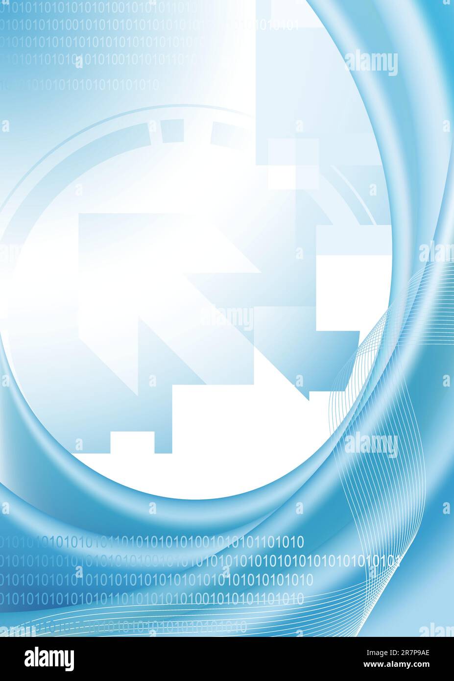 Illustration of abstract digital background in blue Stock Vector Image ...