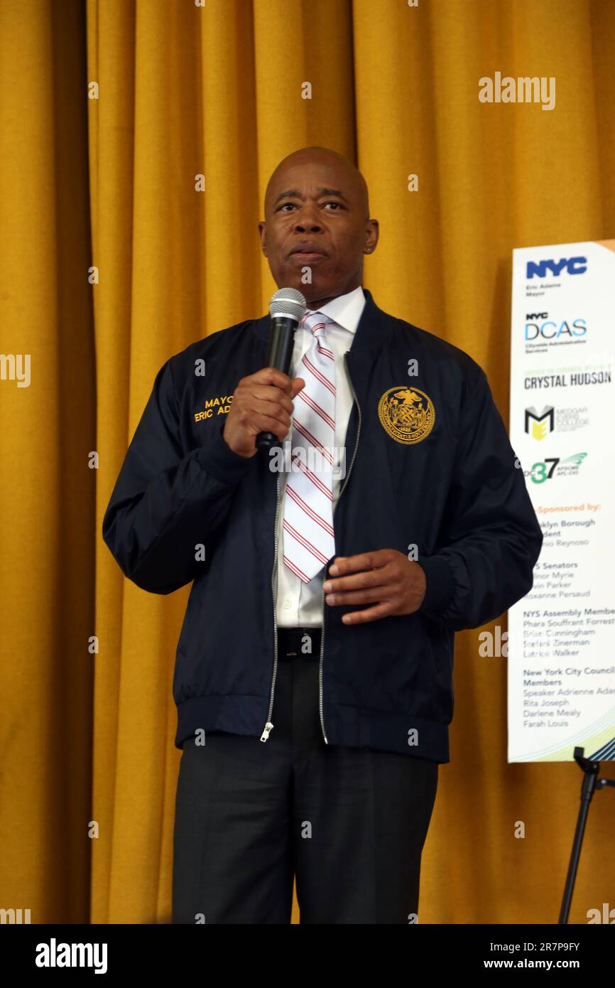 NEW YORK, NY- June 16: Visuals as New York City Mayor Eric Adams, along ...
