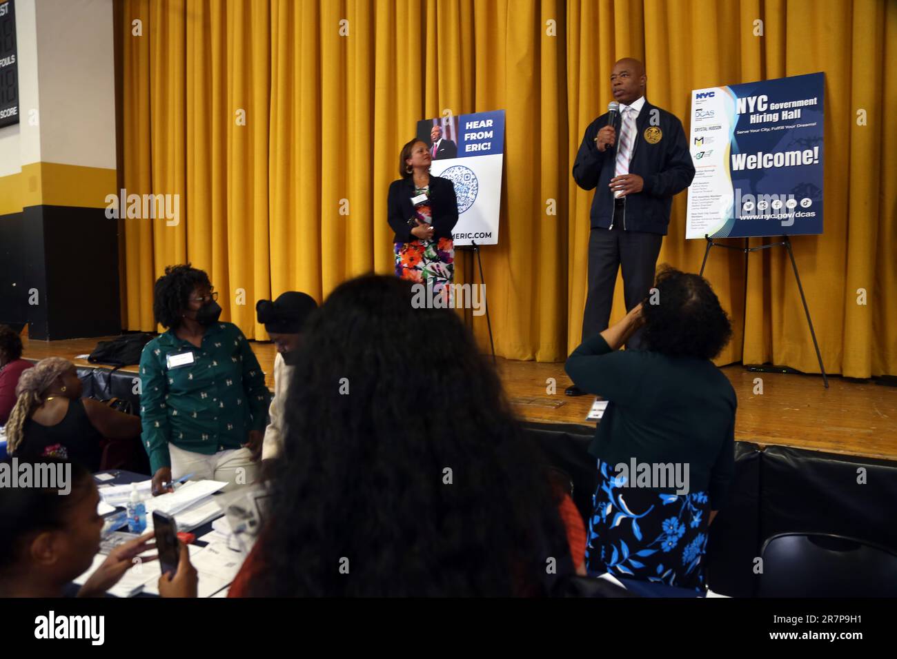 NEW YORK, NY- June 16: Visuals as New York City Mayor Eric Adams, along ...