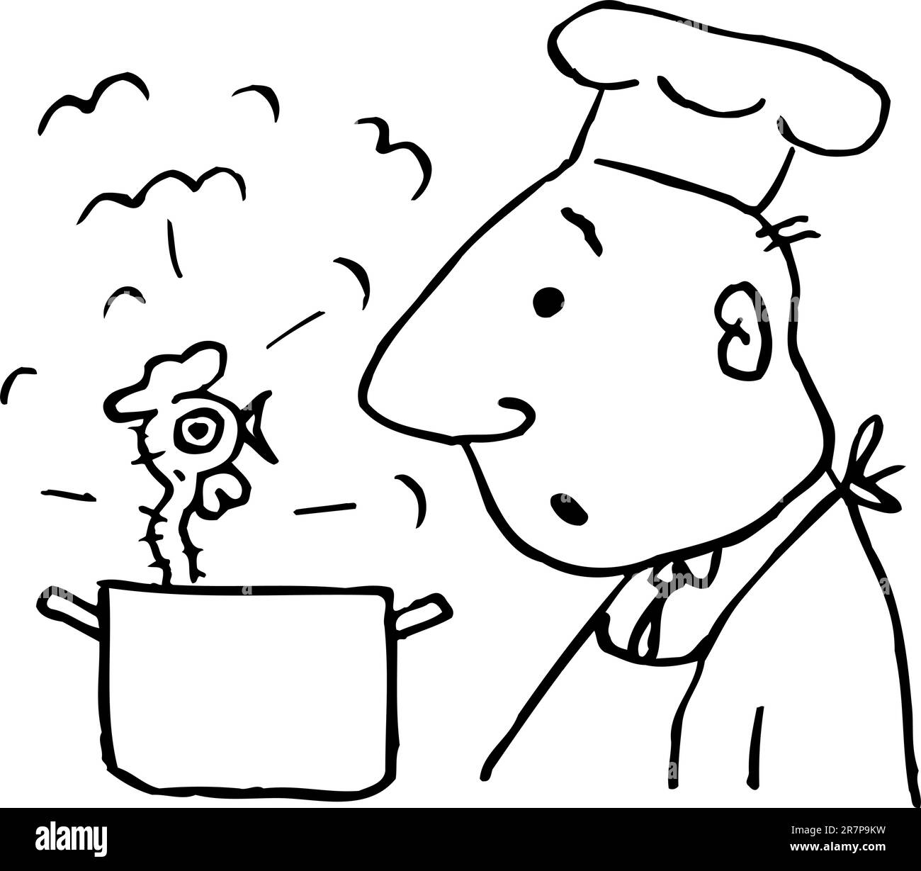 Chicken cartoon Black and White Stock Photos & Images - Alamy