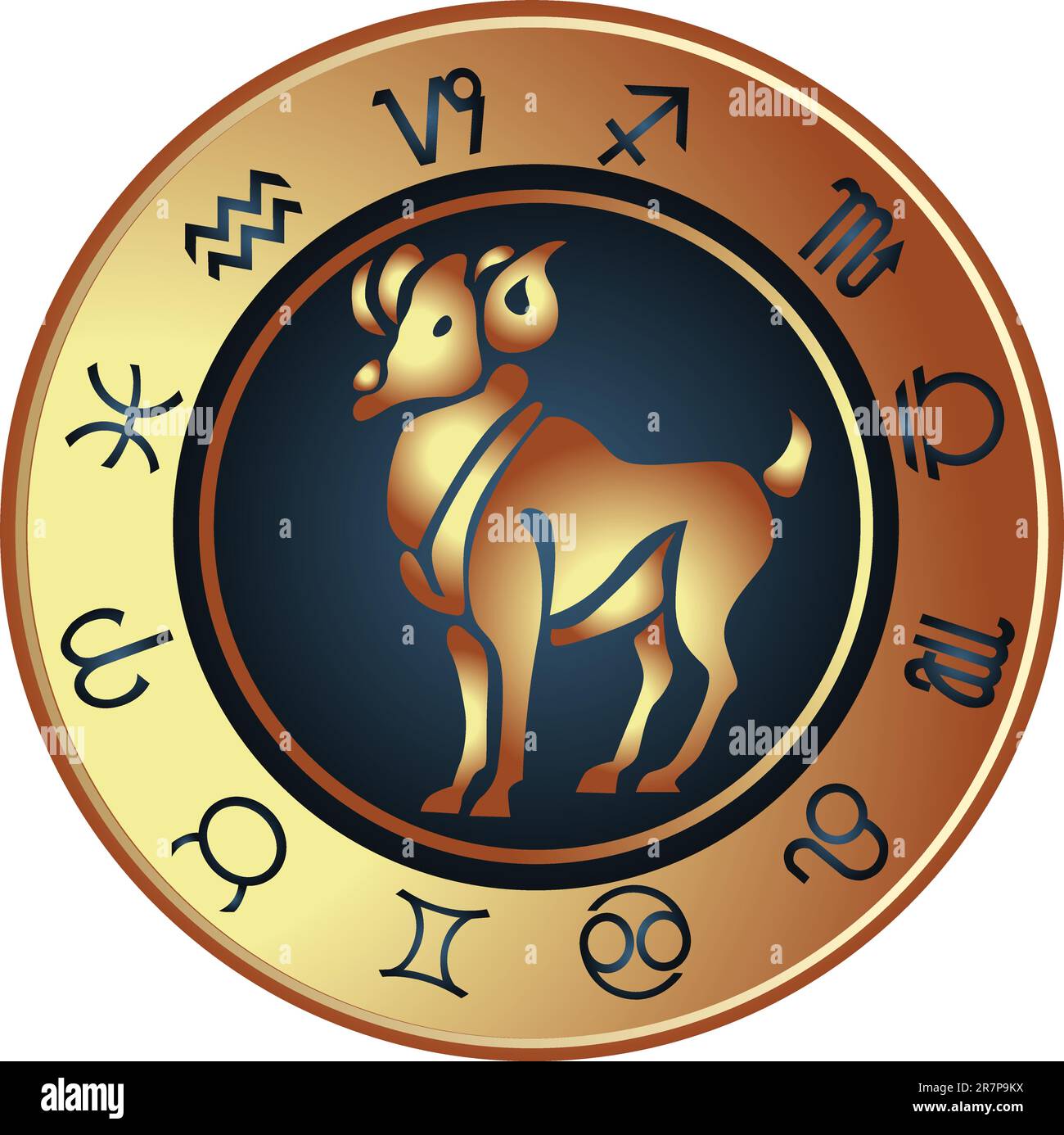 Vector illustration of Horoscope Aries Stock Vector Image & Art - Alamy