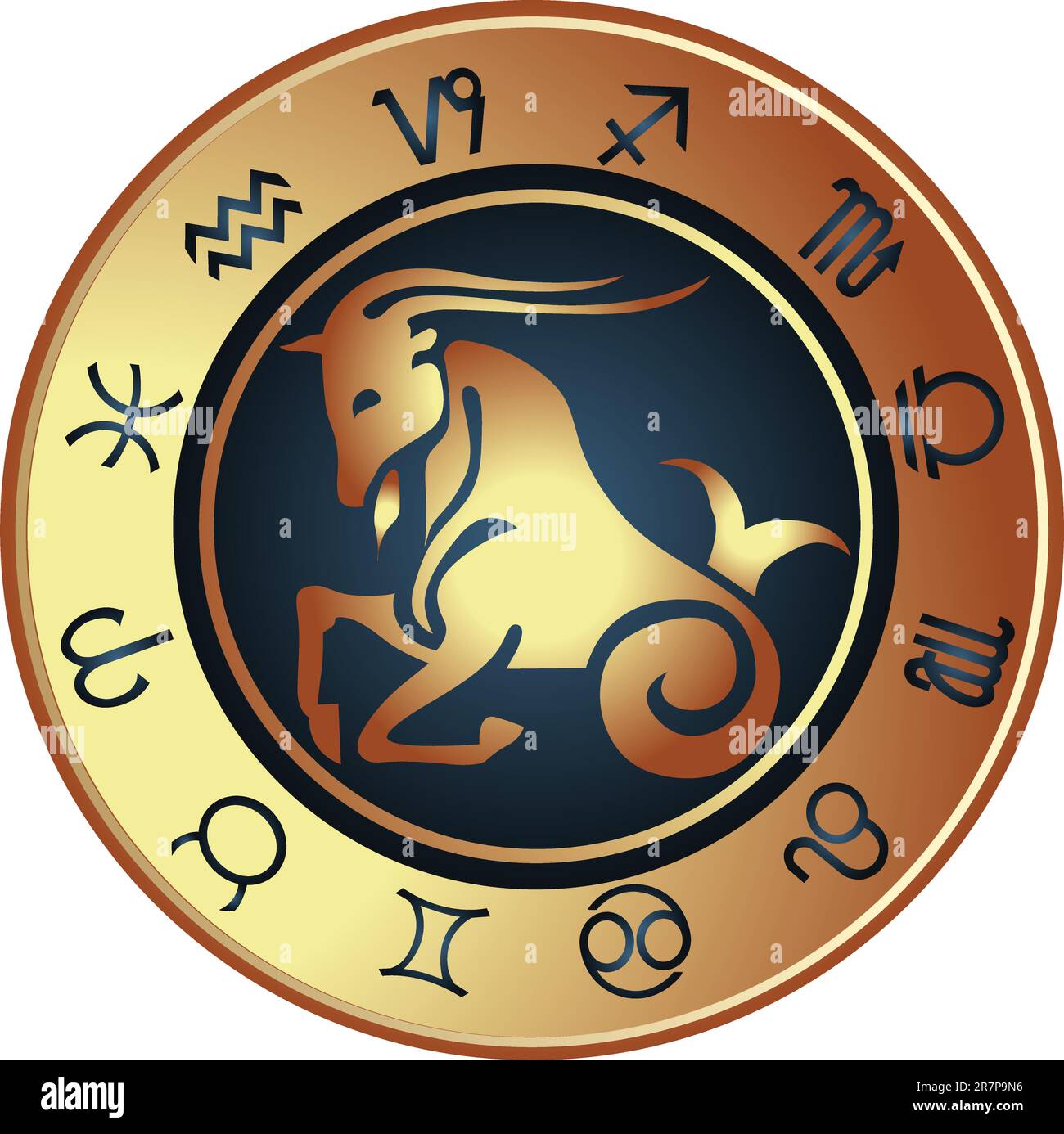 Capricorn illustration Stock Vector Images - Alamy