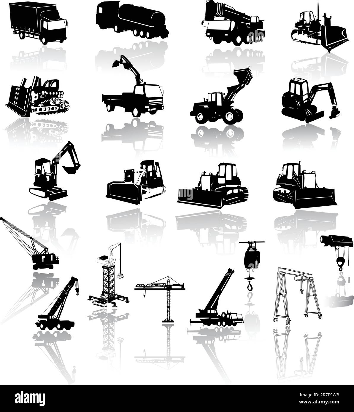 Construction vehicles - vector collection Stock Vector Image & Art - Alamy