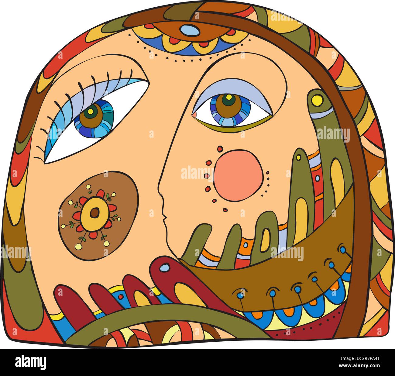 Close up beautiful model Stock Vector Images - Alamy