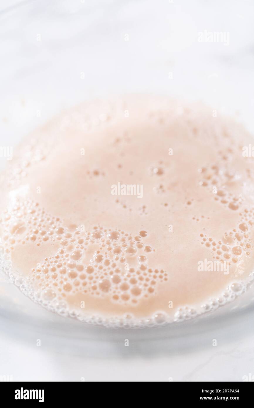 Activating dry yeast Stock Photo - Alamy