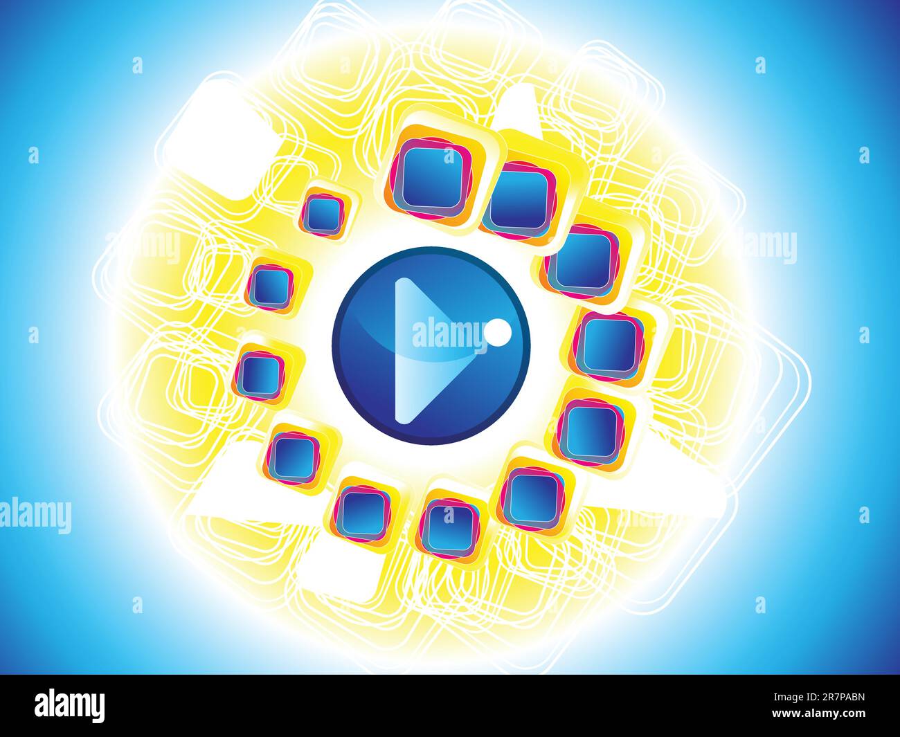 abstract blue play background vector illustration Stock Vector Image ...