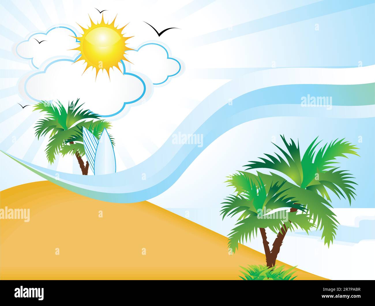 abstract clean summer holiday background vector illustration Stock ...