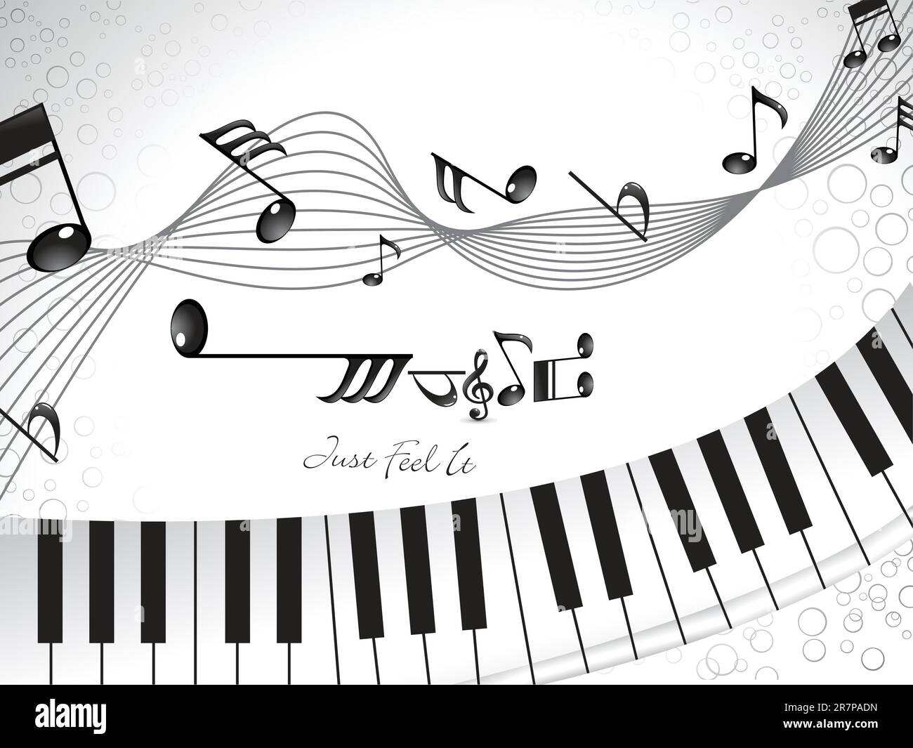 abstract musical background with piano vector illustration Stock Vector ...
