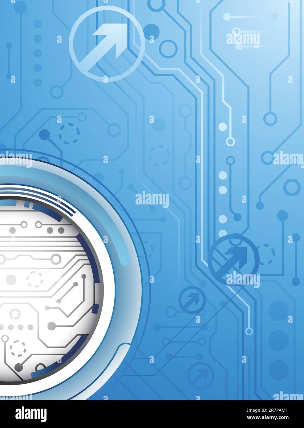 Illustration of abstract blue digital background Stock Vector Image ...