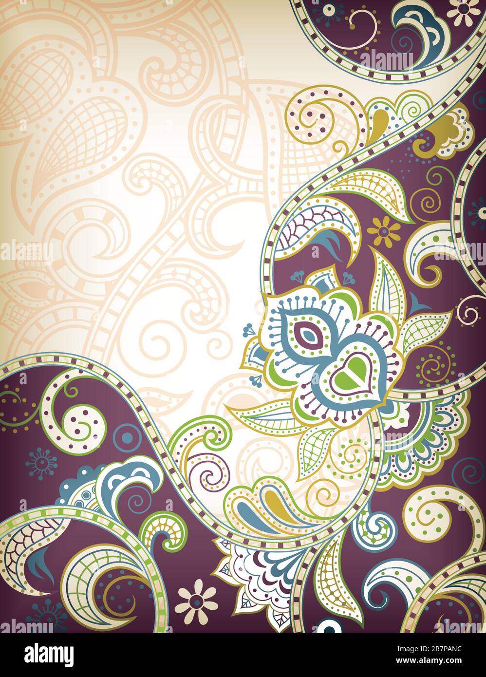 Illustration of abstract floral background in asia style Stock Vector ...