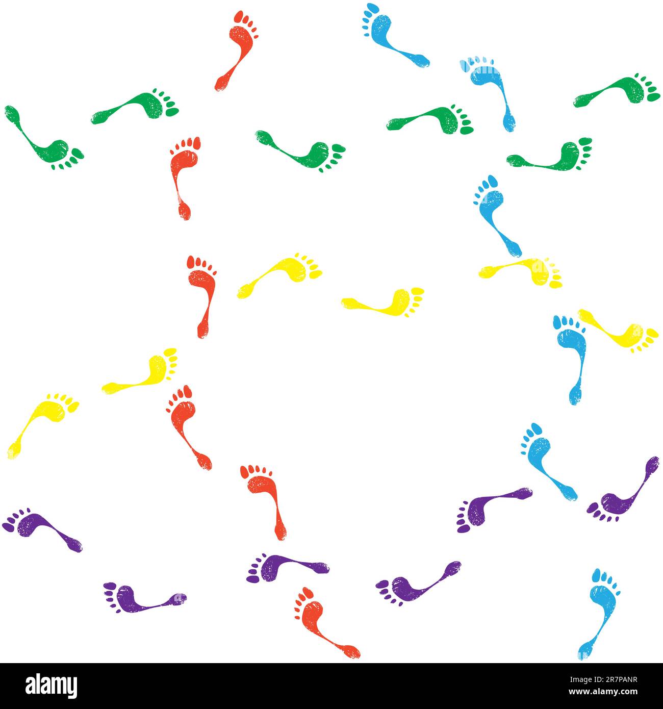 Footprint grunge seamless background, detailed vector image. Design ...