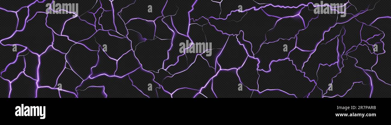 Realistic lightning bolt pattern on transparent background. Vector ...