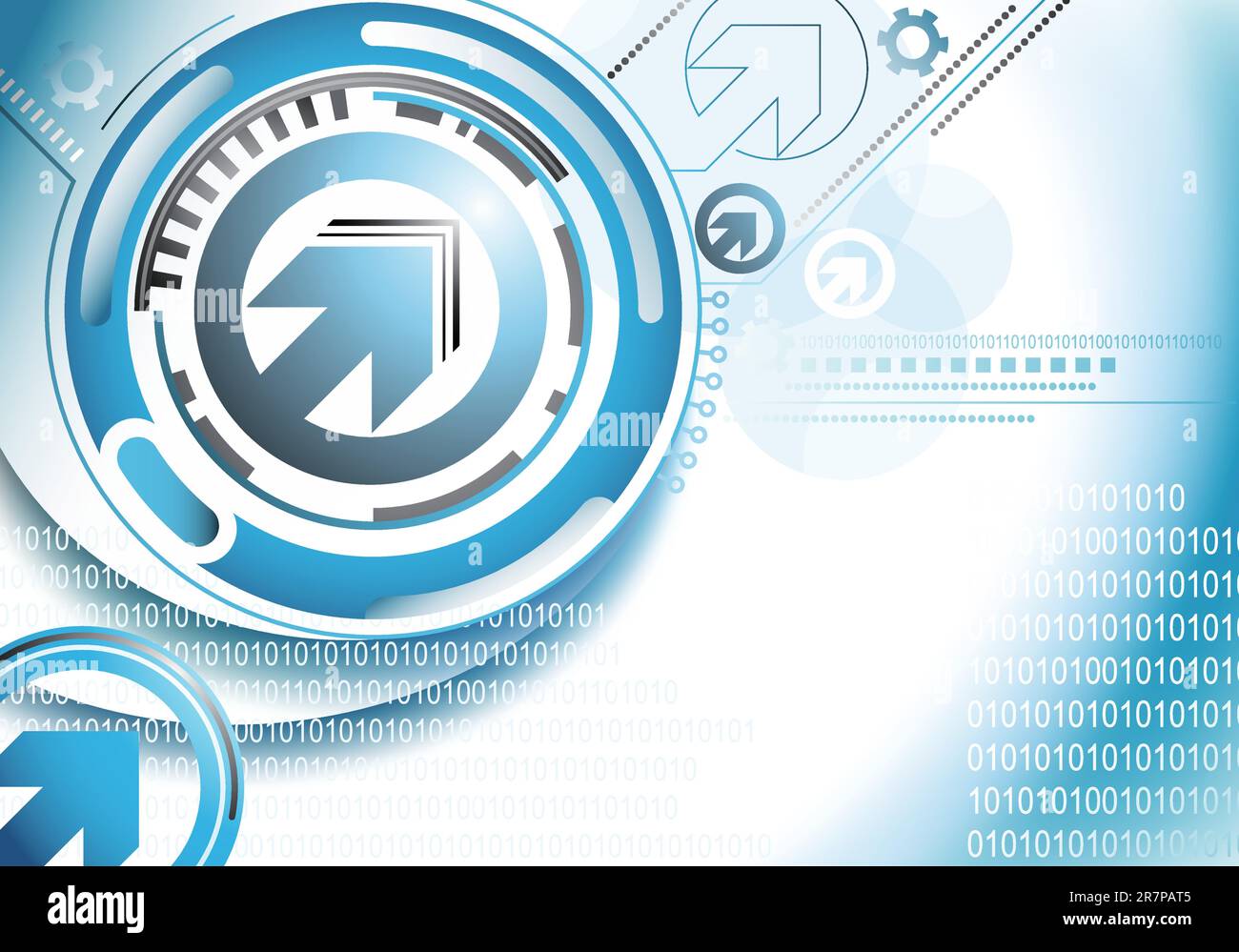 Illustration of abstract blue digital background Stock Vector Image ...