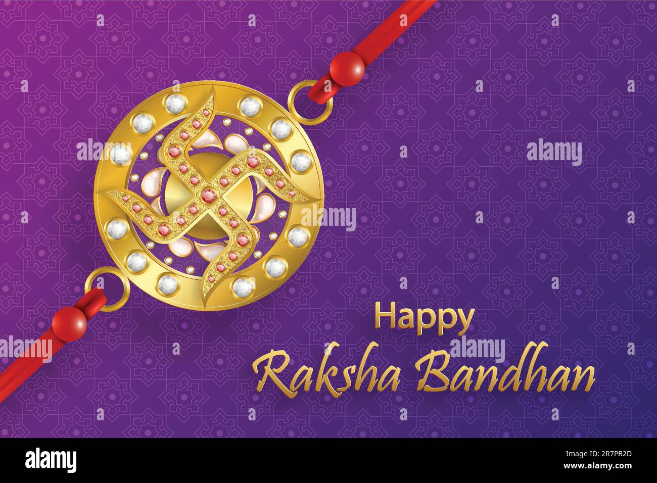 Happy Raksha Bandhan, the Indian festival, with rakhi elements and ...