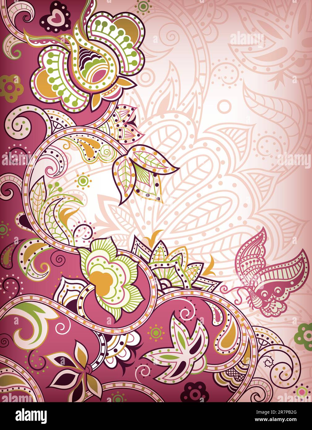 Illustration of abstract floral background in asia style Stock Vector ...