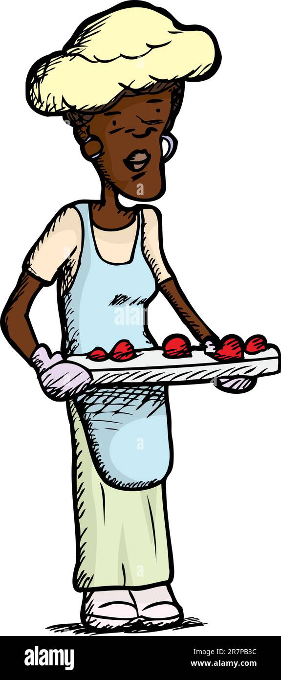 Middle aged woman housewife in Stock Vector Images - Alamy