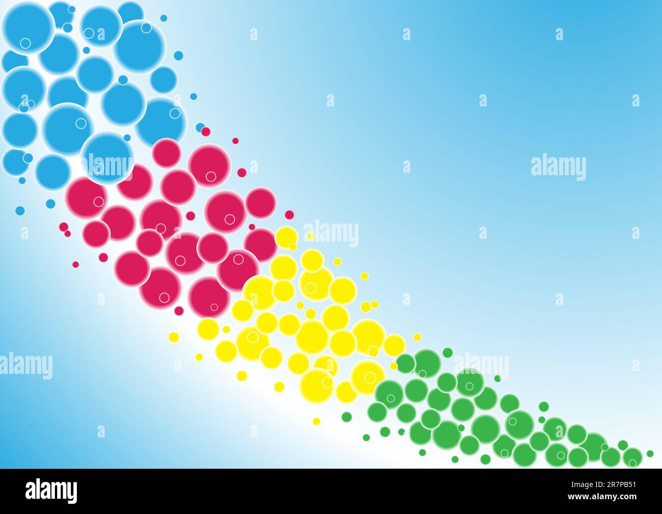 abstract colored background of colored circles in a rainbow vector ...