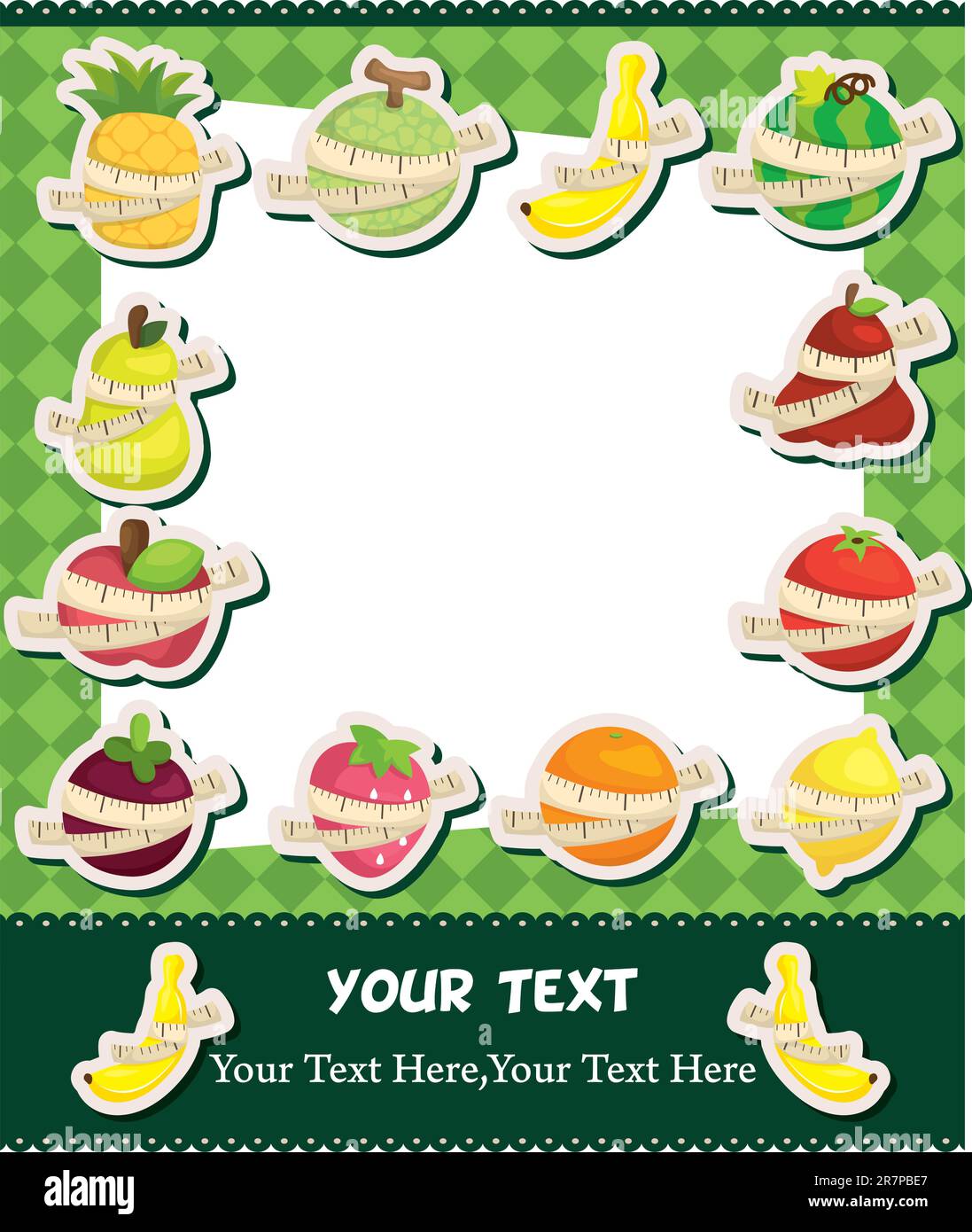 Ruler measure fruit Stock Vector Images - Alamy