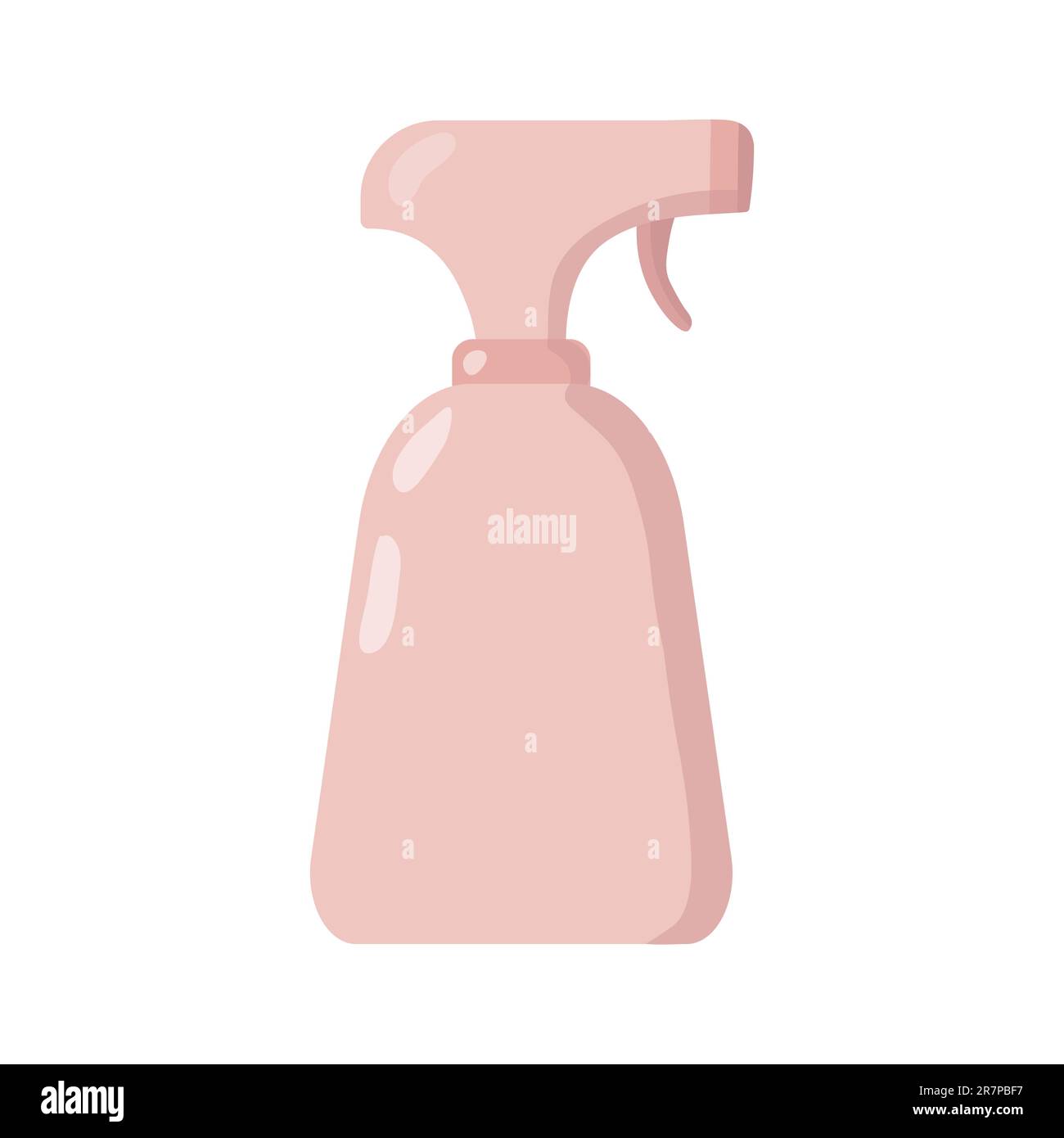 Vector pink spray bottle isolated on white background in flatt style ...