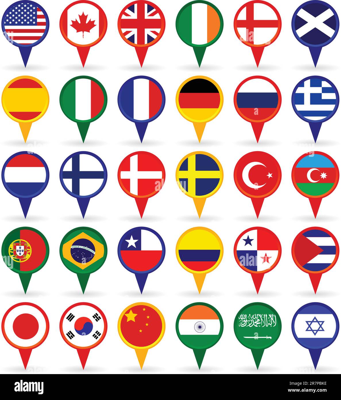 vector set of world flags Stock Vector Image & Art - Alamy