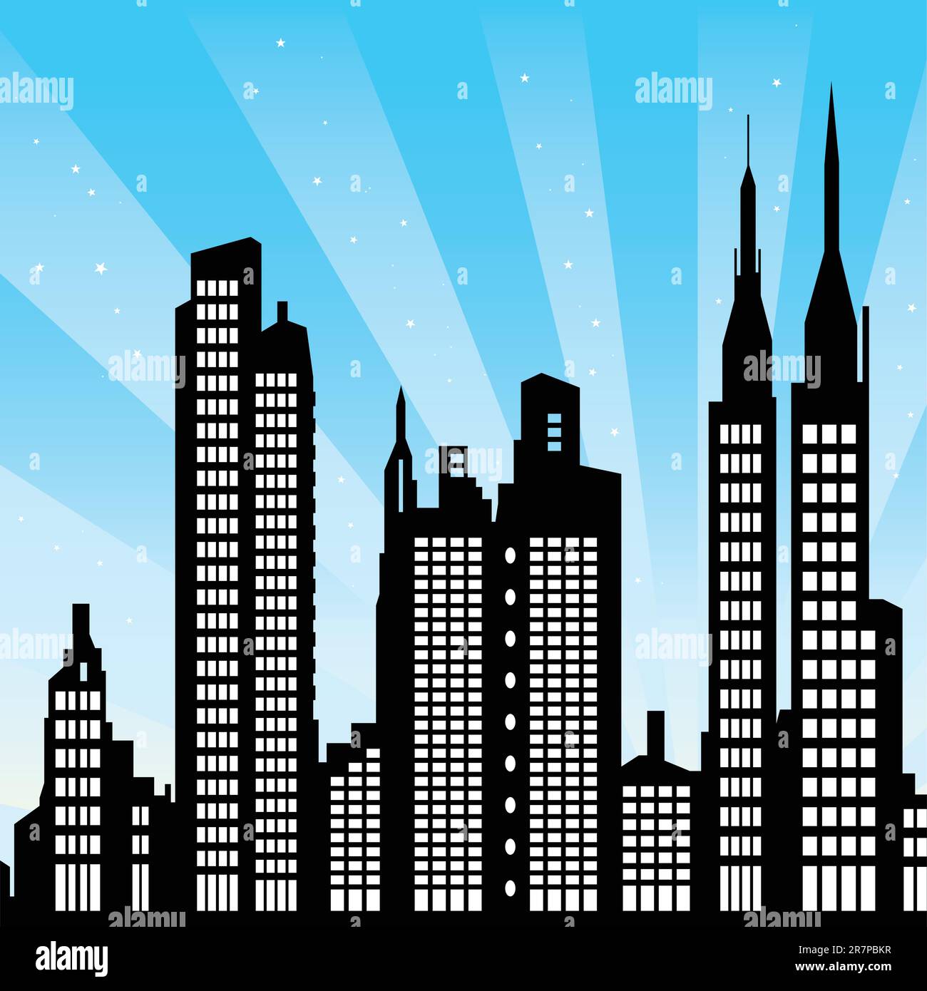 vector illustration of the cityscape of new york Stock Vector Image ...