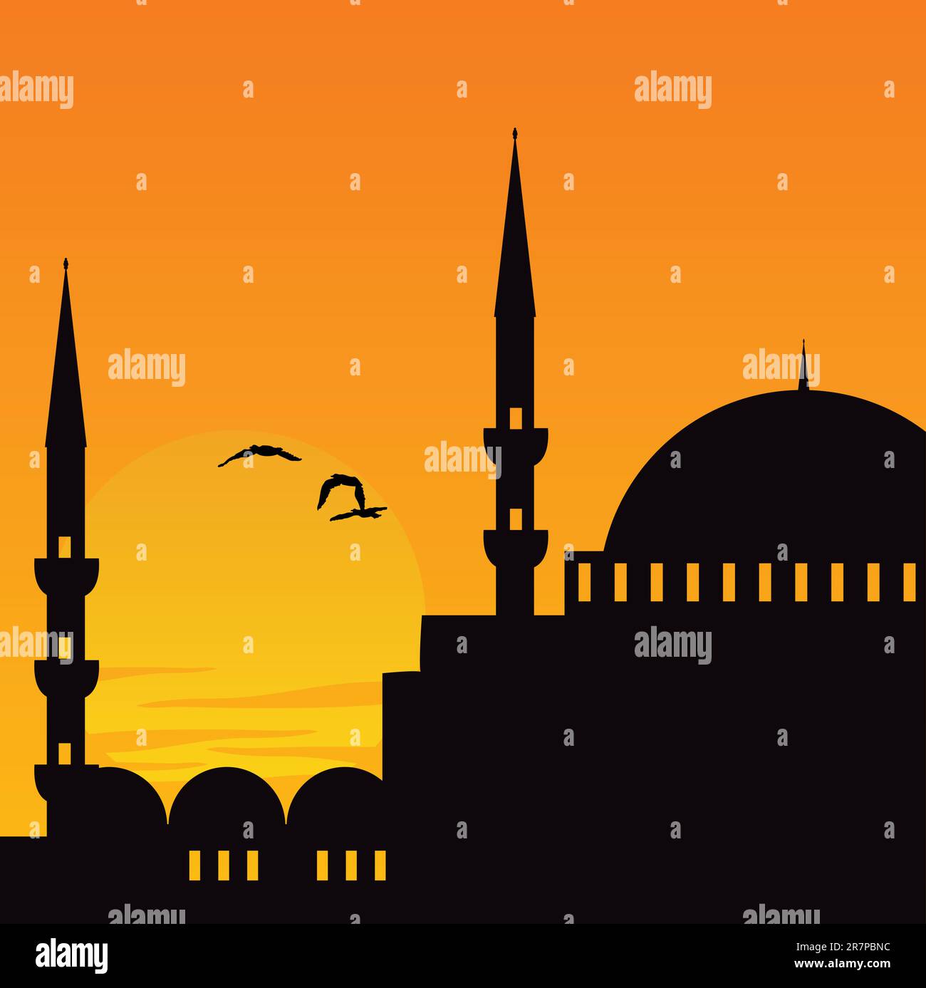vector illustration of the cityscape of istanbul Stock Vector Image ...