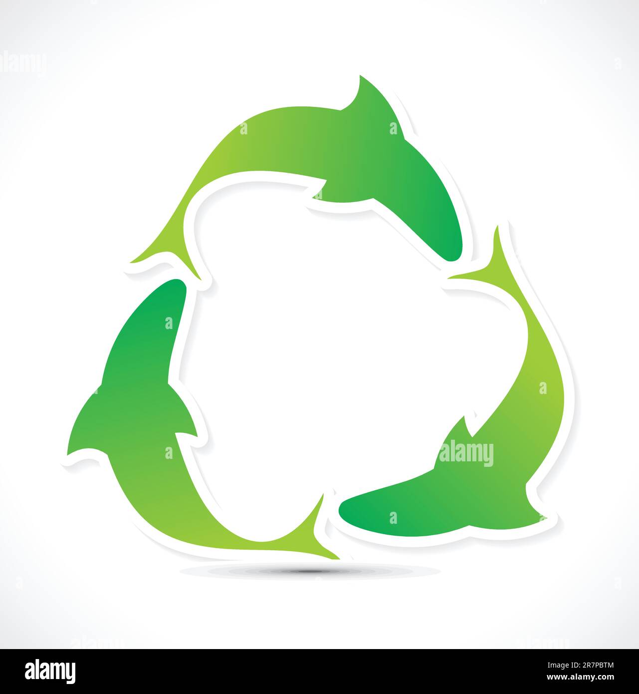 abstract green eco fish recycle icon vector illustration Stock Vector ...