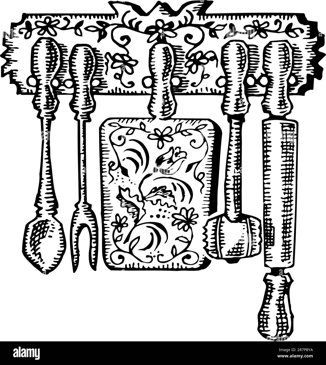 Kitchen tool design Black and White Stock Photos & Images - Alamy