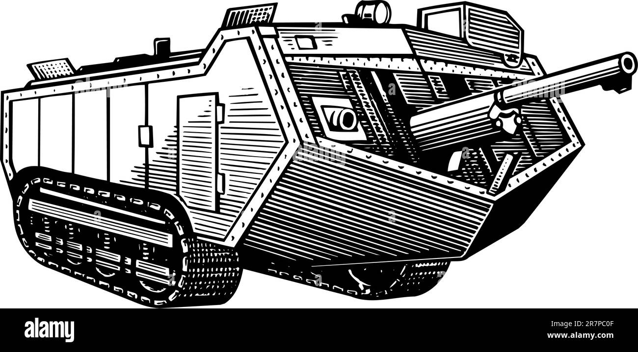 Old war tank Stock Vector Images - Alamy