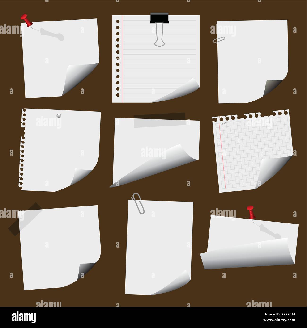 vector set of sticky note papers Stock Vector Image & Art - Alamy