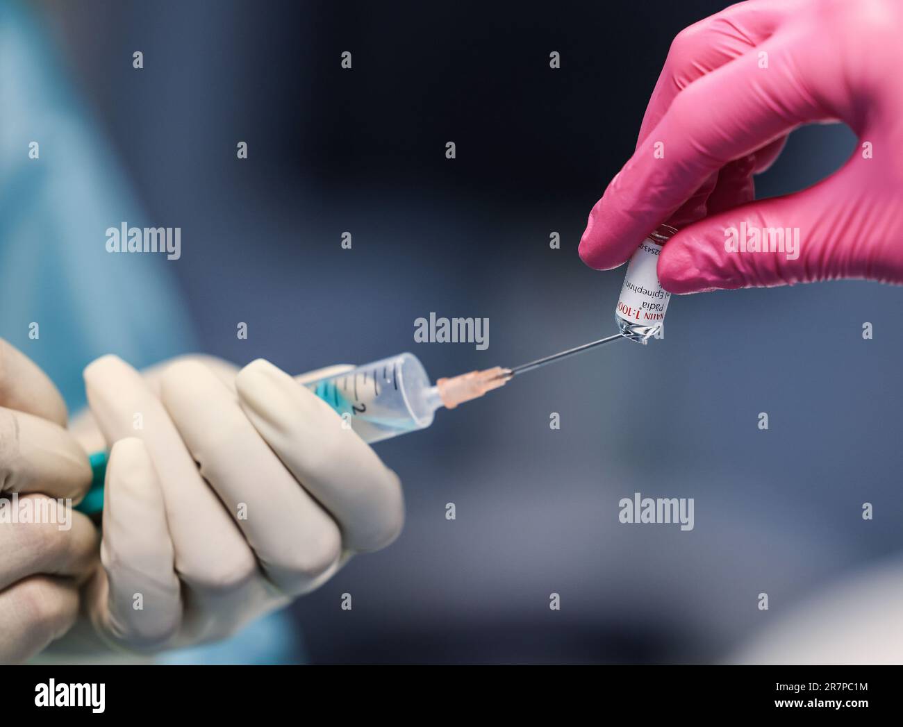 Cologne, Germany. 02nd May, 2023. A surgical nurse draws up an ...