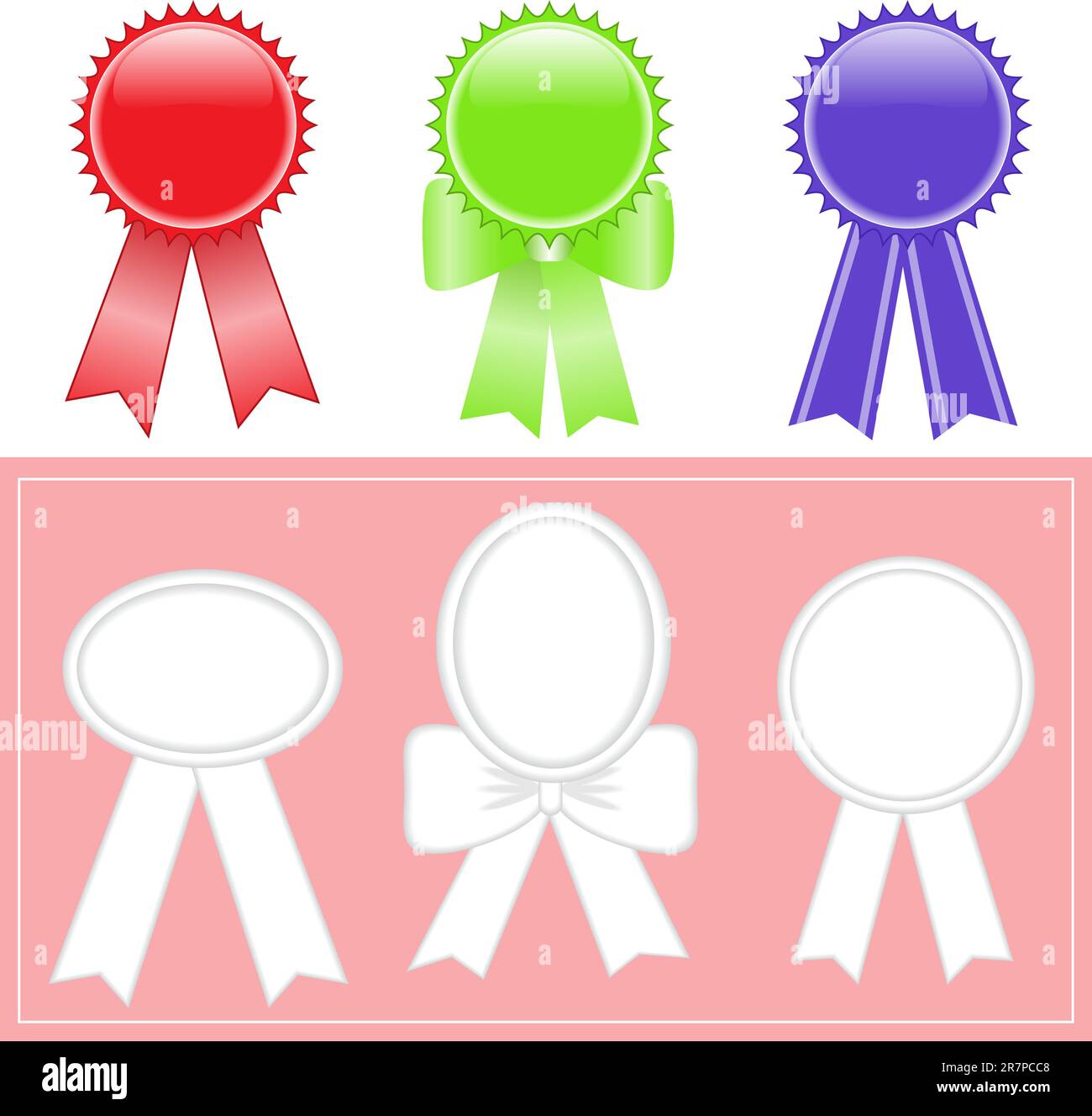 set color and monochrome medals of various shapes Stock Vector Image ...