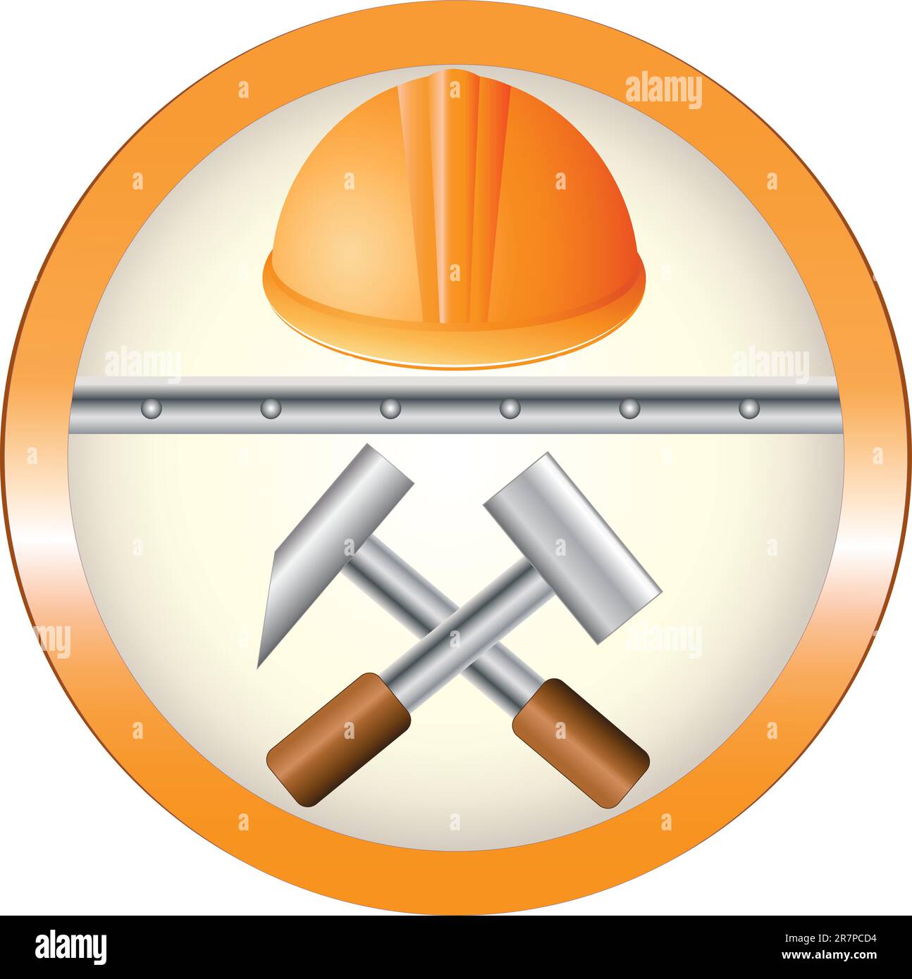 The red round symbol of construction equipment Stock Vector Image & Art ...