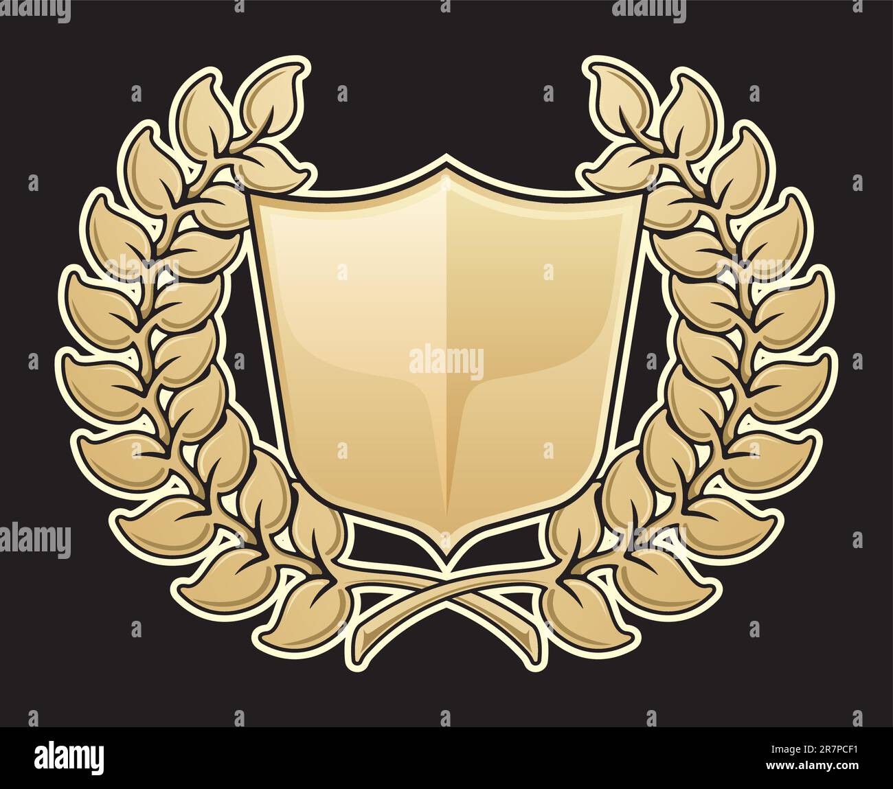 Shield icon isolated on Stock Vector Images - Alamy