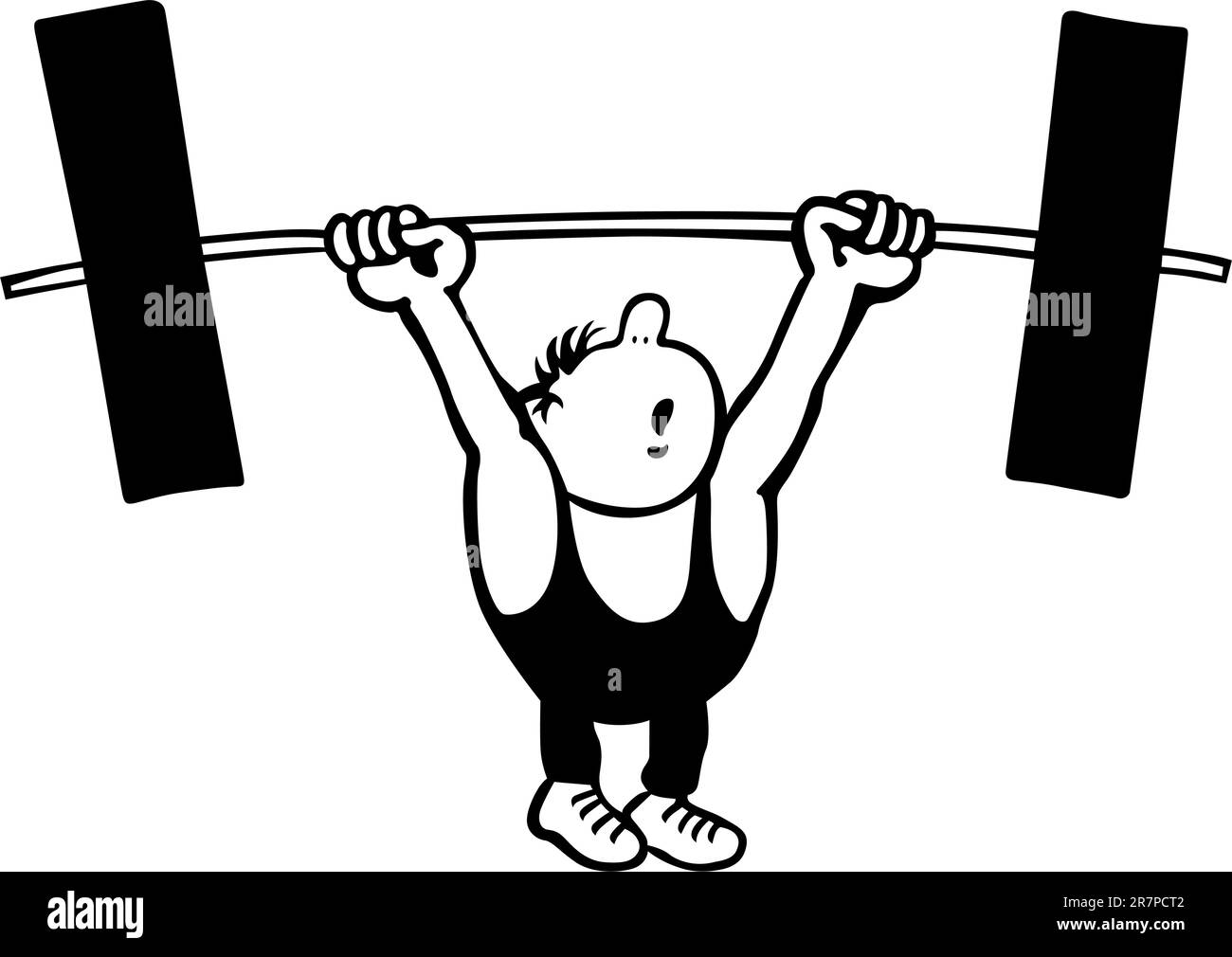 Comic weightlifter at the competition Stock Vector Image & Art - Alamy