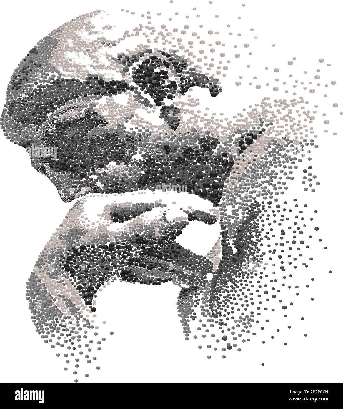 Male thinker head Stock Vector Images - Alamy